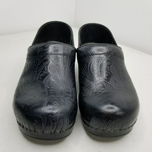 Dansko | Shoes | Dansko Black Tooled Leather Clogs Eu 4 Us 1511 | Poshmark